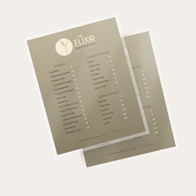 Menu Printing - Print Restaurant Menus Online at UPrinting