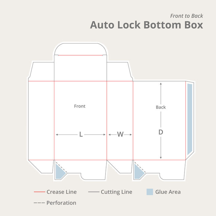 Auto Lock Bottom Boxes - Custom Boxes | UPrinting