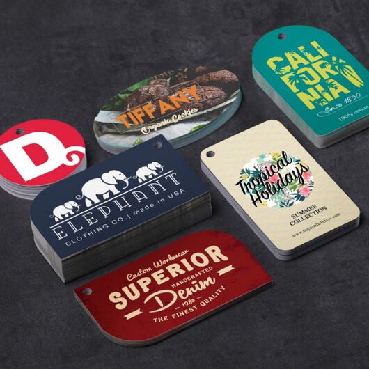 Die-Cut Hang Tags - Unique Custom Shapes | UPrinting